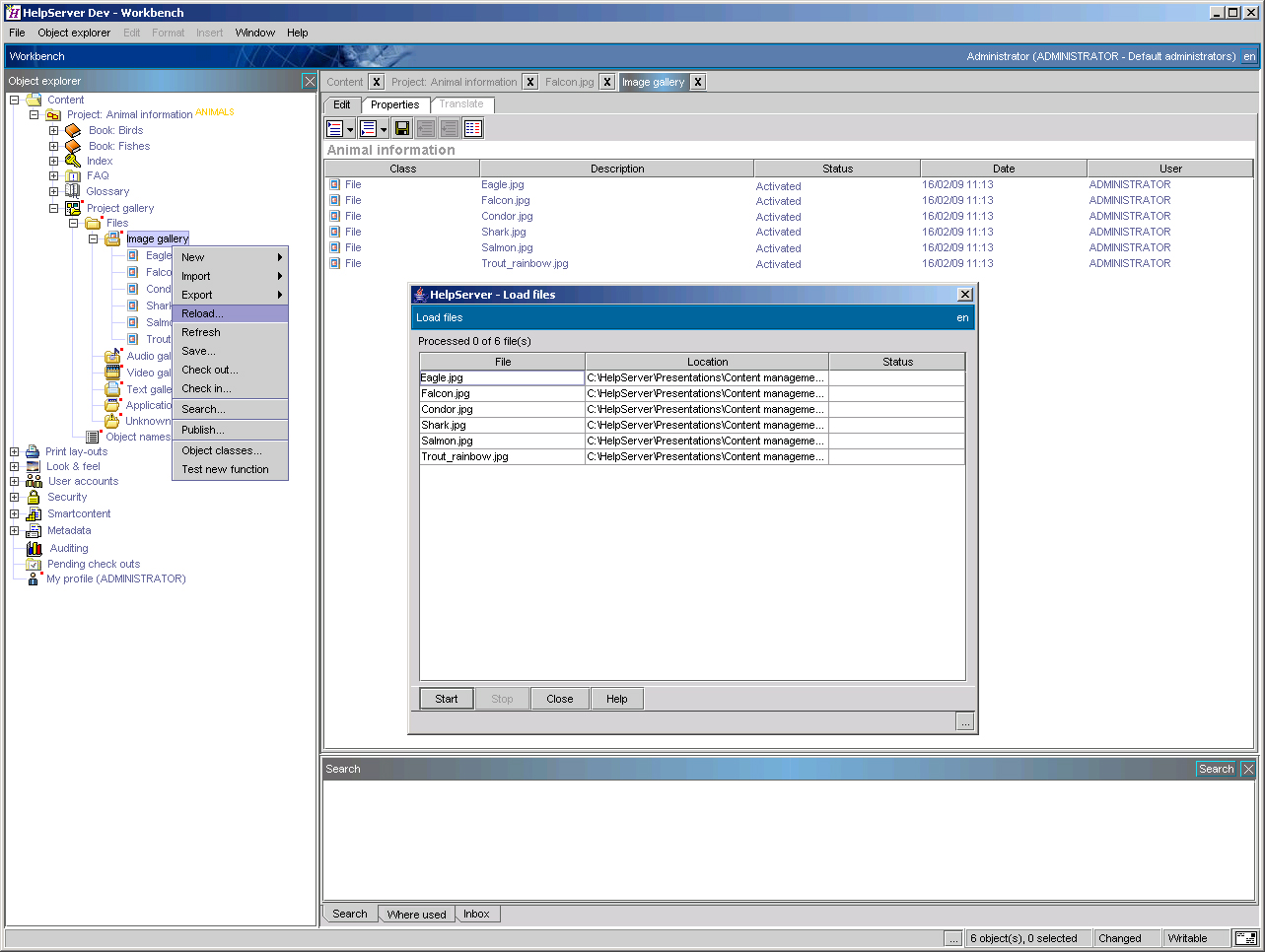 Authoring - Reloading files in the mass
