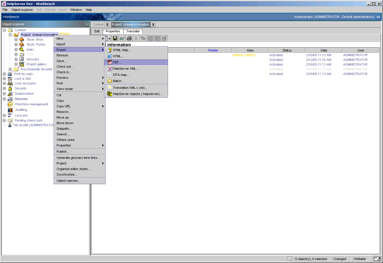 Authoring - Creating printed output