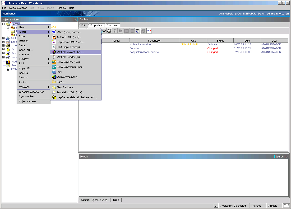 Authoring - WinHelp projects
