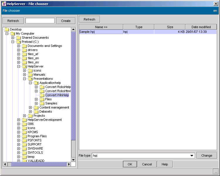 Authoring - WinHelp projects