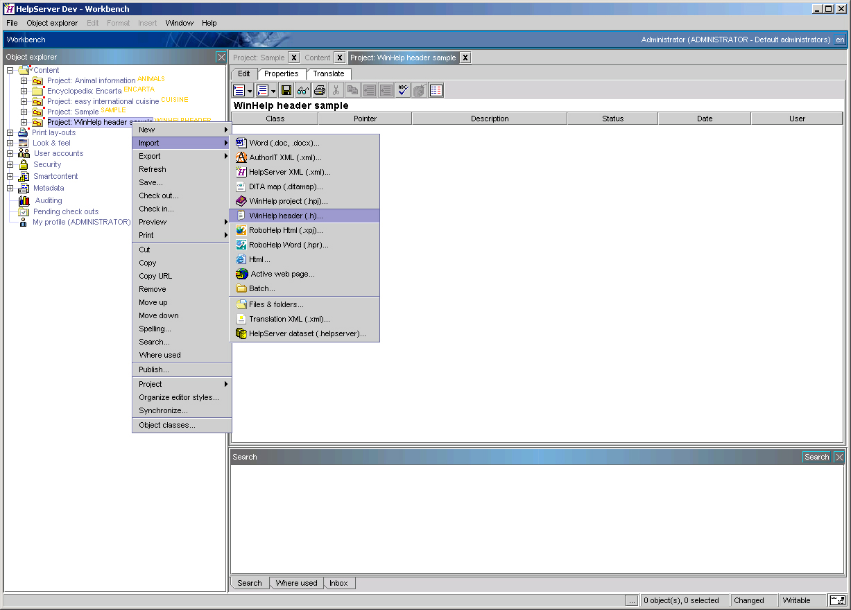 Authoring - WinHelp header files