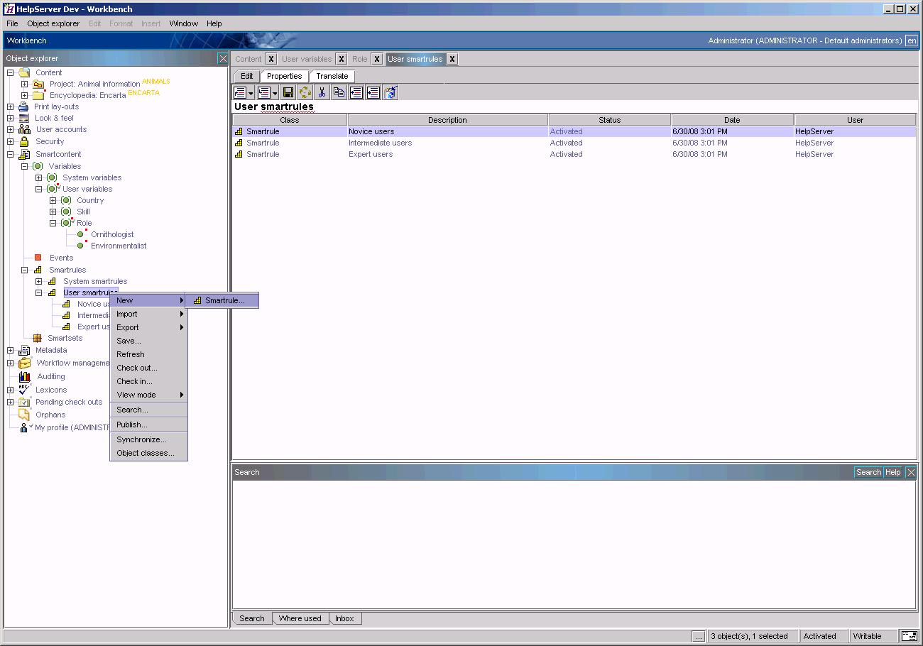 Authoring - Creating smartrules