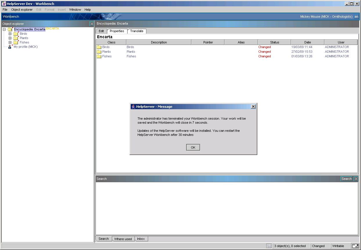 Authoring - Controlling the active Workbench sessions