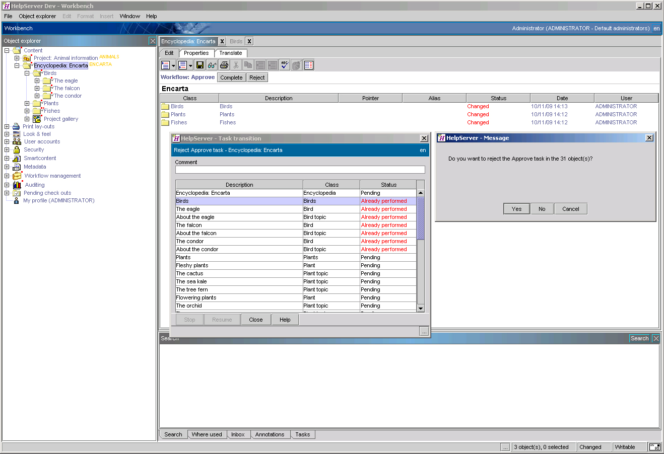 Authoring - Performing task transitions asynchronously