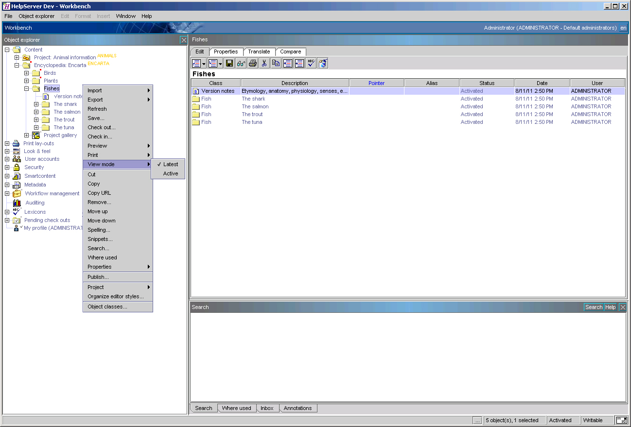 Authoring - Cleanup versions in the mass