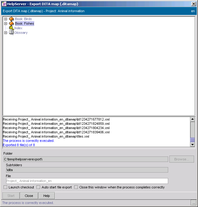 Authoring - Exporting DITA maps