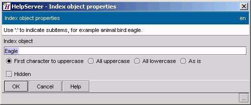 Authoring - Using index objects in topics