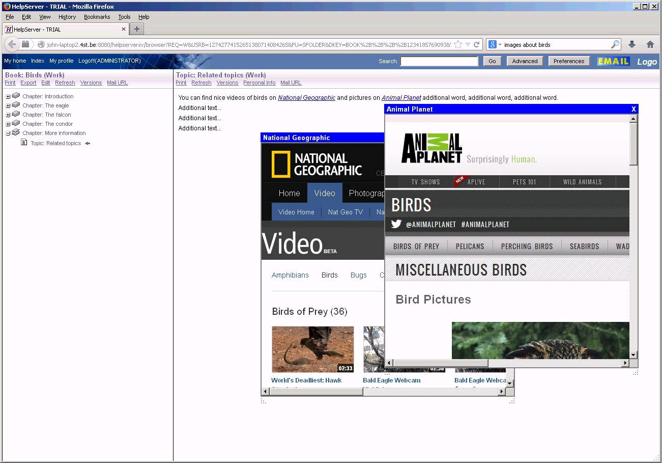 Authoring - In a popup