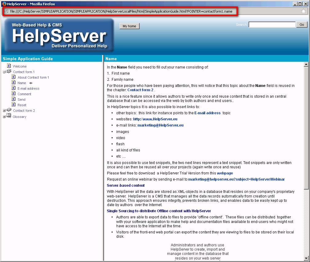 Authoring - Building a context sensitive, web based help system
